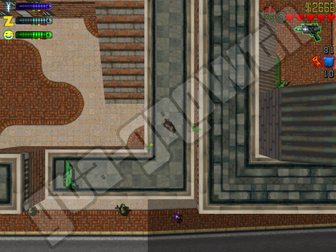 GTA-Growth > GTA 2 > Mapas > Armas e ítems > Distrito Central